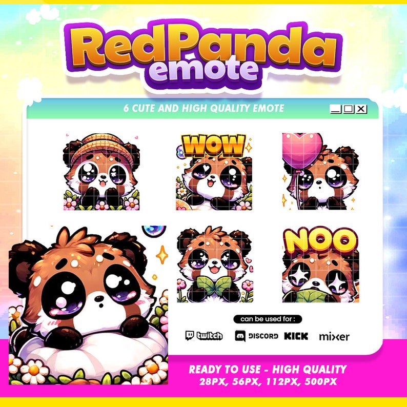 Twitch Emote Realistic Red Panda Pack With Authentic Wildlife-inspired ...