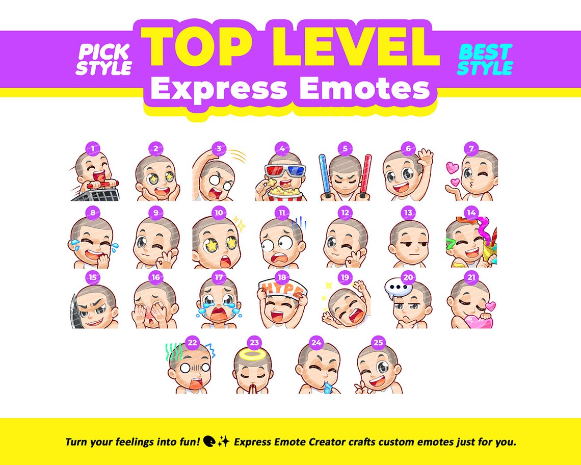 Best Streamer Emotes Collection Engaging & High Quality Emoticons for ...