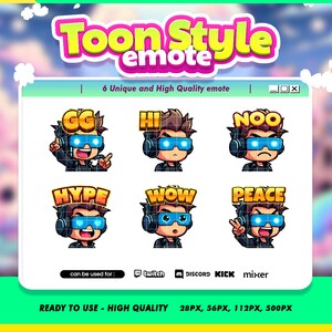 Twitch Emote Expressive Cartoon GG Blue Pack for Personality to Your ...