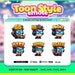 Twitch Emote Expressive Cartoon GG Blue Pack for Personality to Your ...