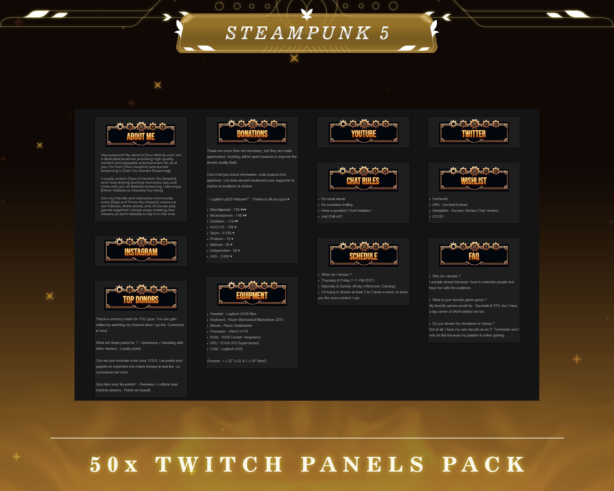 Steampunk Twitch Panels: Industrial Revolution Stream Overlays - Etsy