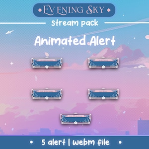 Animated Stream Overlay Pack Evening Sky for Beautiful Streaming ...