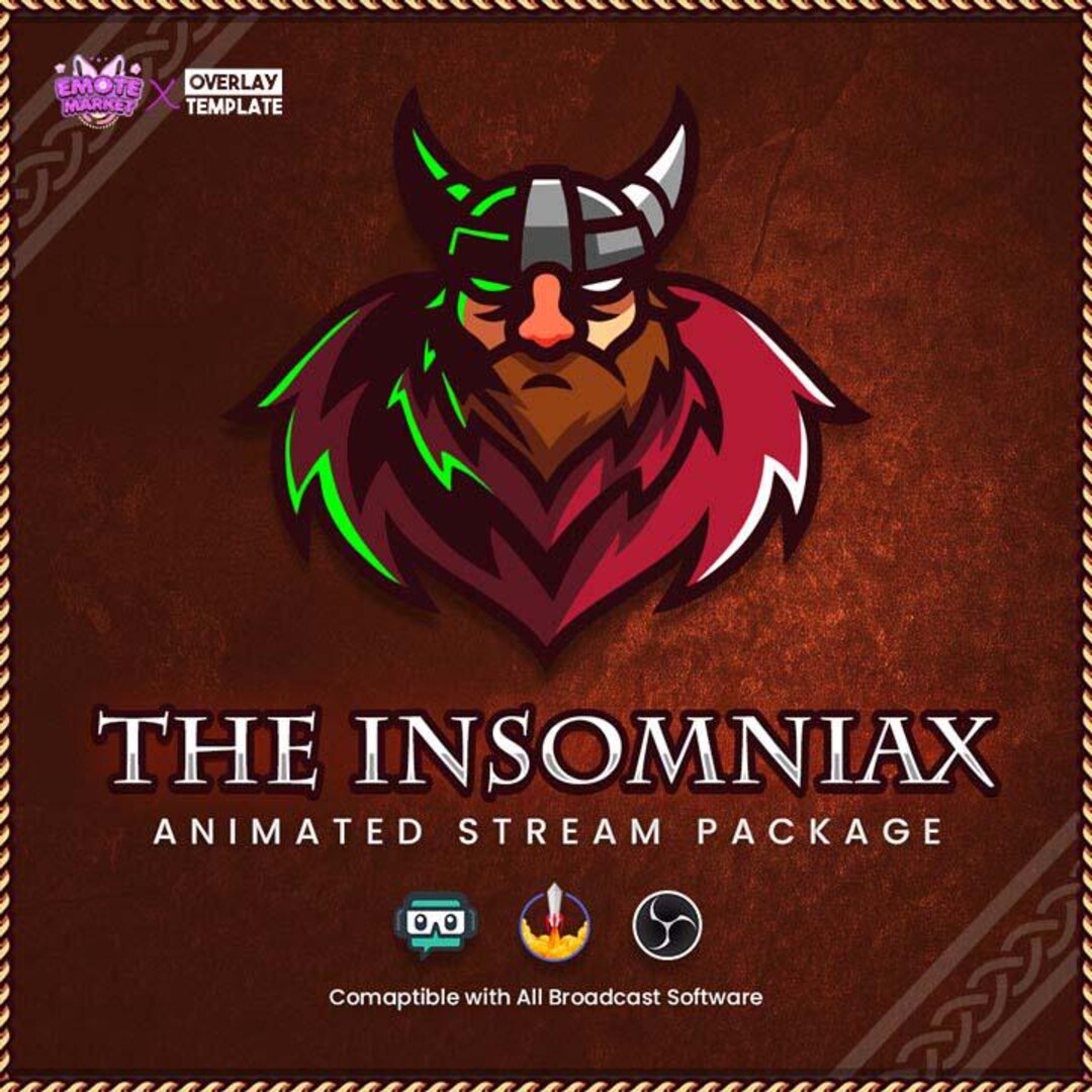 Animated Stream Overlay Pack Insomniax Glitch & Cyberpunk Vibes for ...