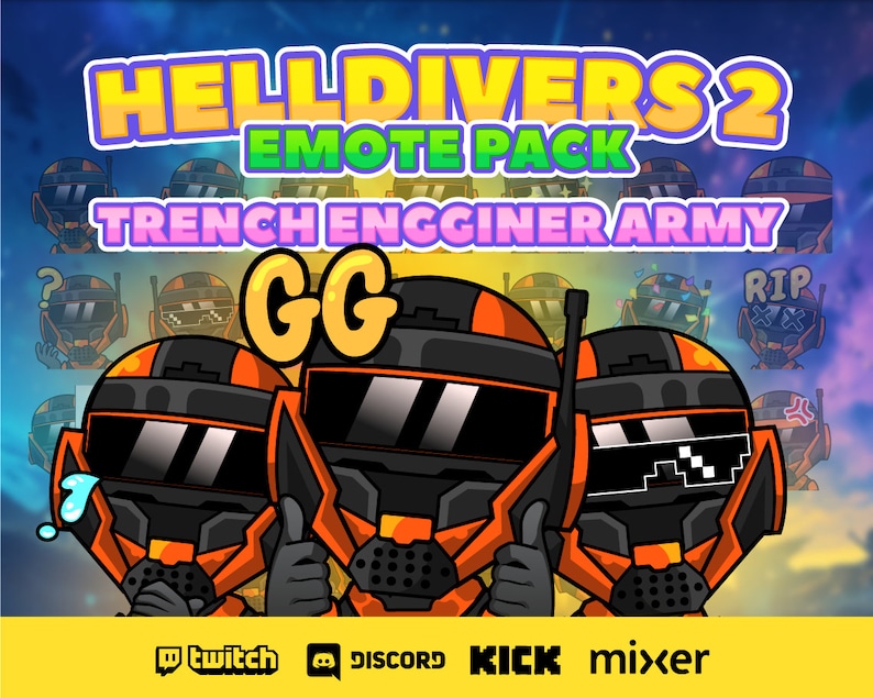 Twitch Emote Pack Siegecraft Specialist With Trench Engineer Army ...