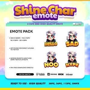 Twitch Emote Cyberpunk Boy Realistic Pack With Futuristic and Dynamic ...