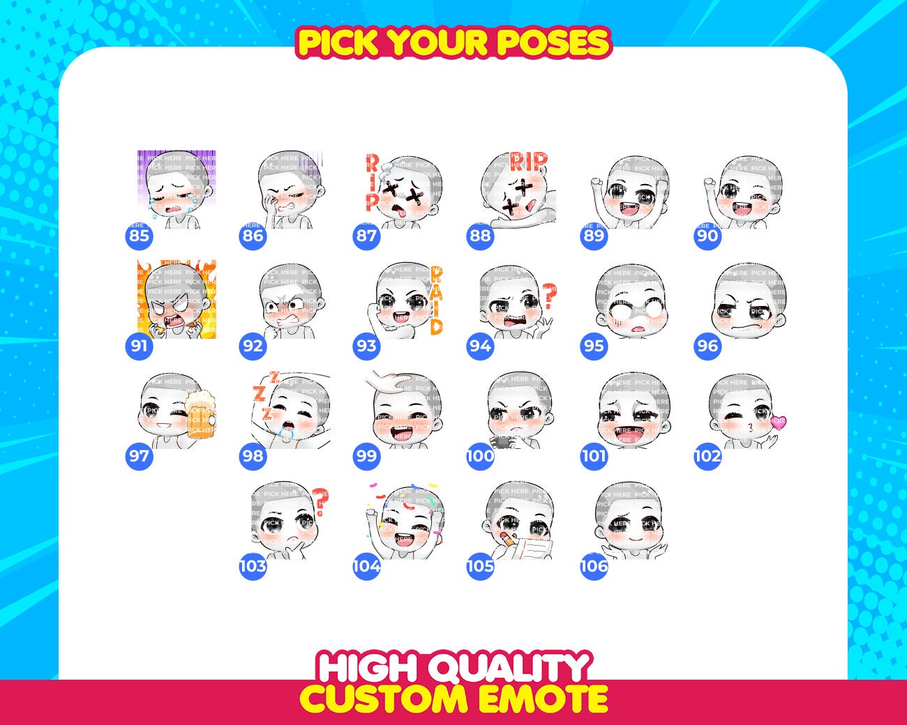 Bespoke Vtuber Emotes Chibi and Slick Emote Designs Transform Your ...