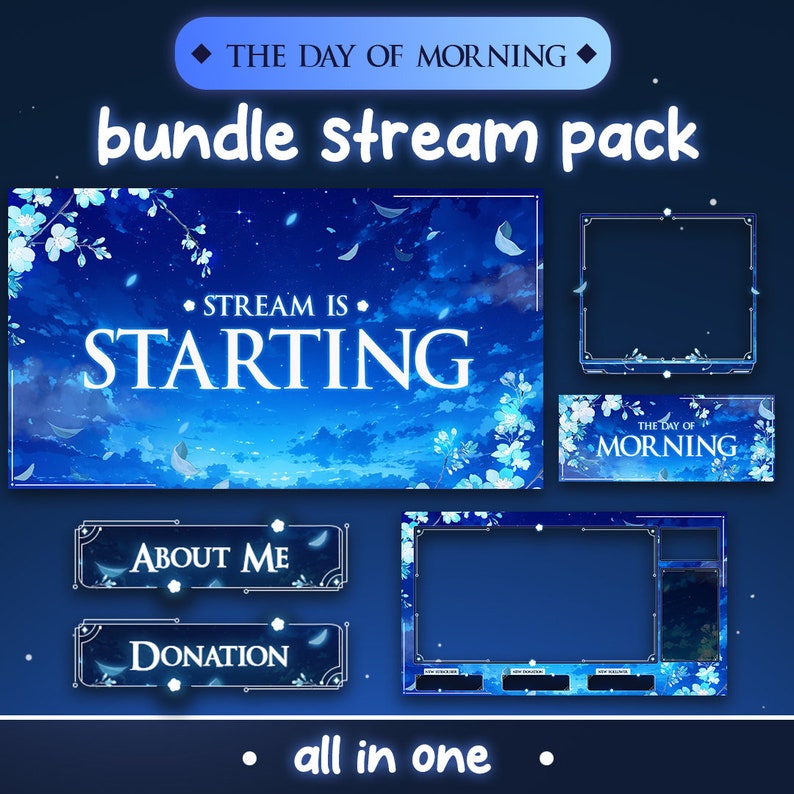 Animated Stream Overlay Pack: Twitch, Youtube, Kick - Etsy