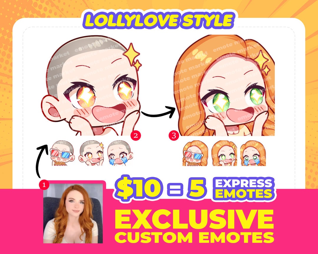 Bespoke Vtuber Emotes | Chibi and Slick Emote Designs | Transform Your ...