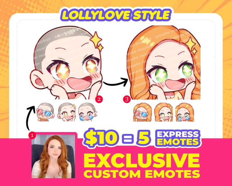 Bespoke Vtuber Emotes Chibi and Slick Emote Designs Transform Your ...