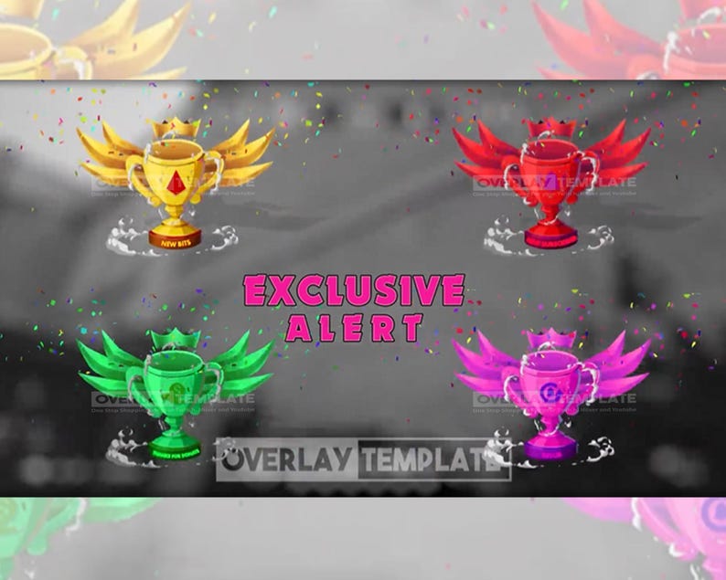 Animated Alert Trophy Victory Celebration for Winners - Stream Overlay ...