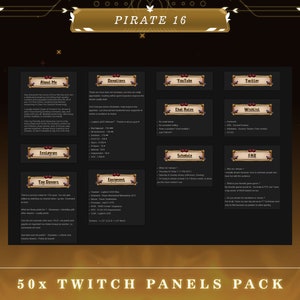 Blackbeard's Twitch Panels | Stream Overlays | Pirate Legend Graphics ...