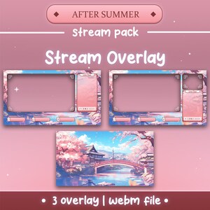 Animated Stream Overlay Pack: After Summer Theme for Twitch, Youtube ...