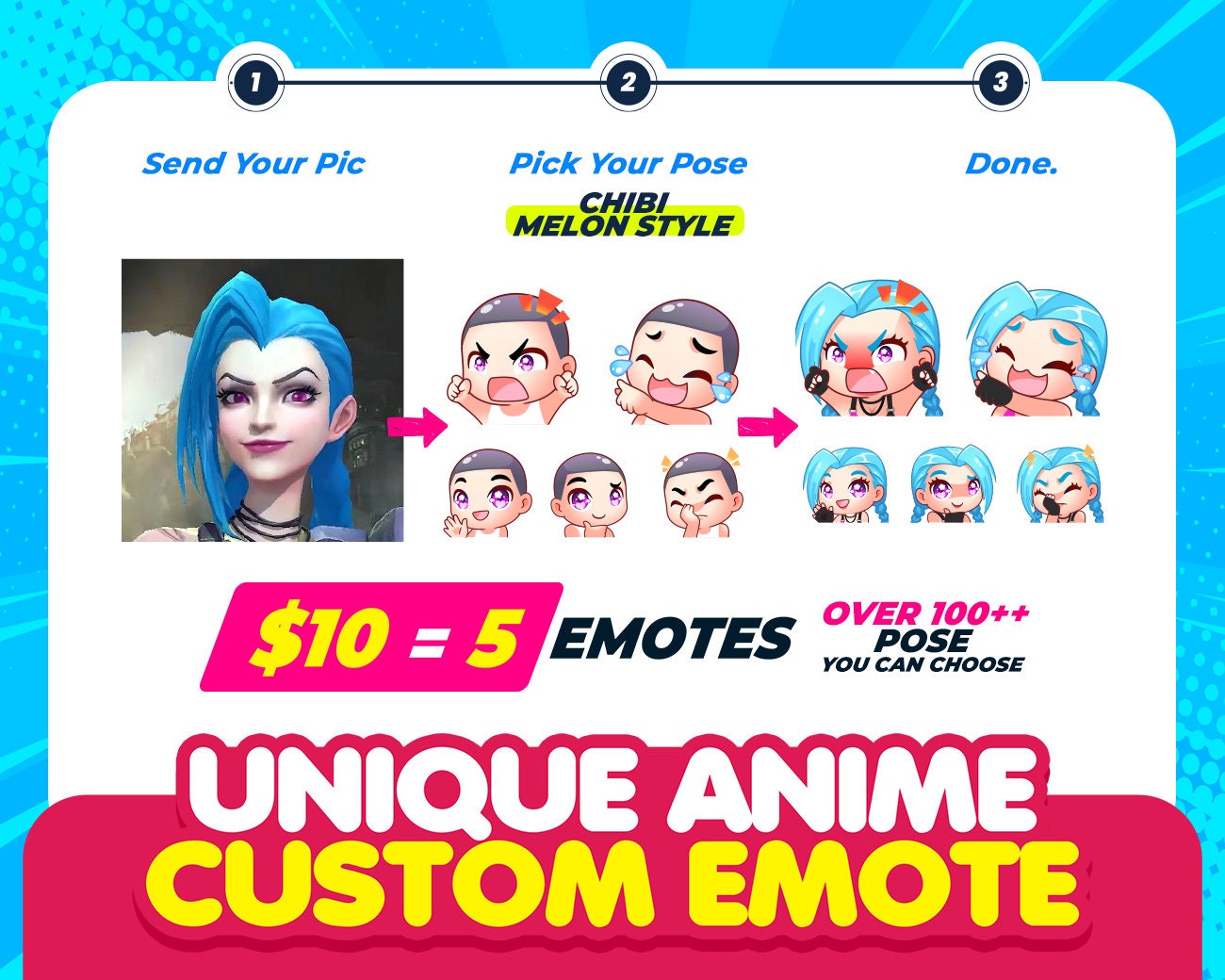 Chibi Emote Craft Tailored Vtuber & Twitch Graphics Fun and Unique ...