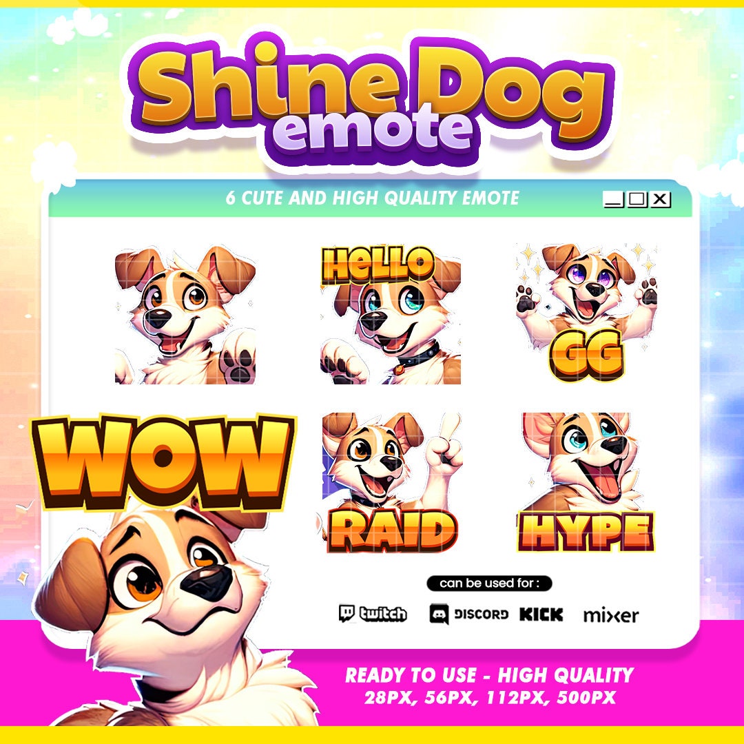 Twitch Emote Realistic Dog Pack With Lifelike Canine-inspired Icons for ...