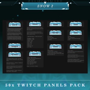 Frostbite Twitch Panels | Stream Overlays | Icy Theme Graphics ...