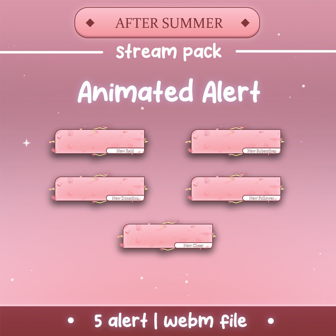 Animated Stream Overlay Pack After Summer for Refreshing Streaming ...