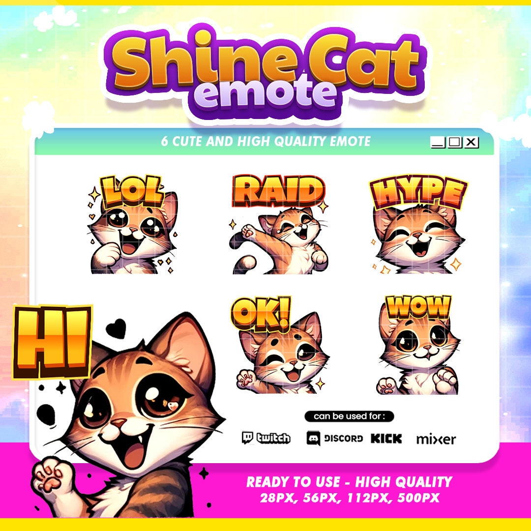 Twitch Emote Realistic Cat Pack With Lifelike Feline-inspired Icons for ...