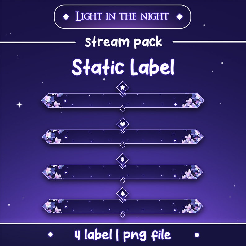 Animated Stream Overlay Pack: Light in the Night - Twitch, Youtube ...