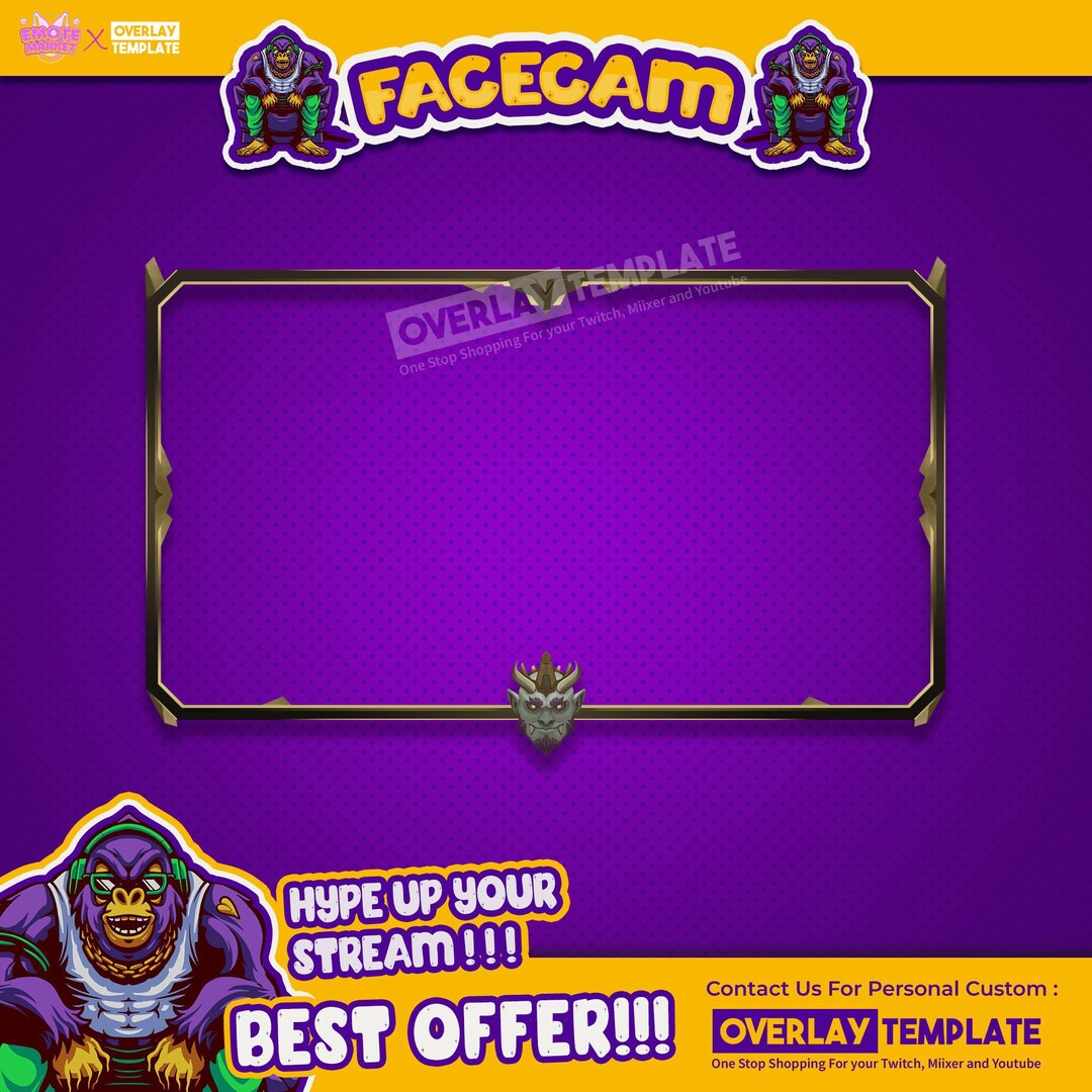 Animated Facecam Overlay Menacing Goblin – Fantasy Streamer Webcam ...
