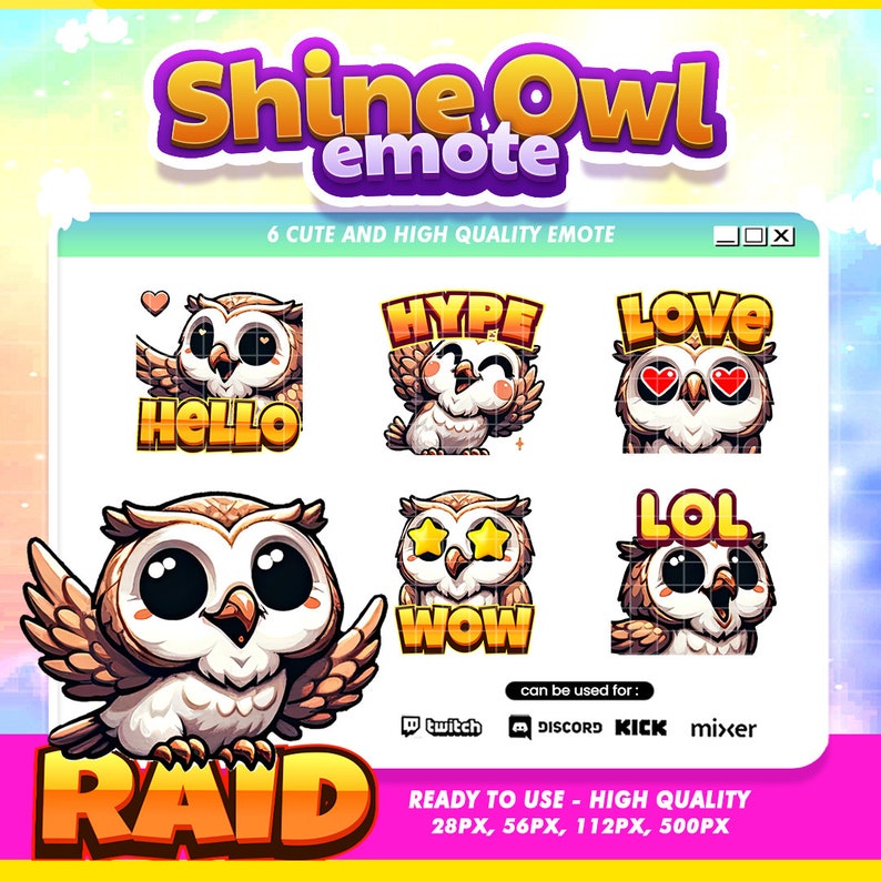 Twitch Emote Realistic Owl Pack With True-to-nature Owl Icons for a Wise Streaming Experience - Etsy