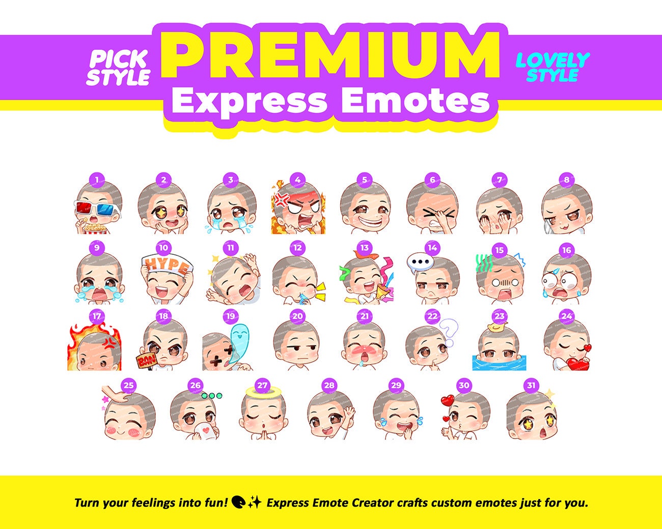 Lovely Emotes Generator Custom Vtuber and Twitch Emotes Perfect for ...