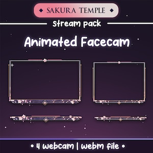 Animated Stream Overlay Pack Sakura Temple for Artistic Streaming ...
