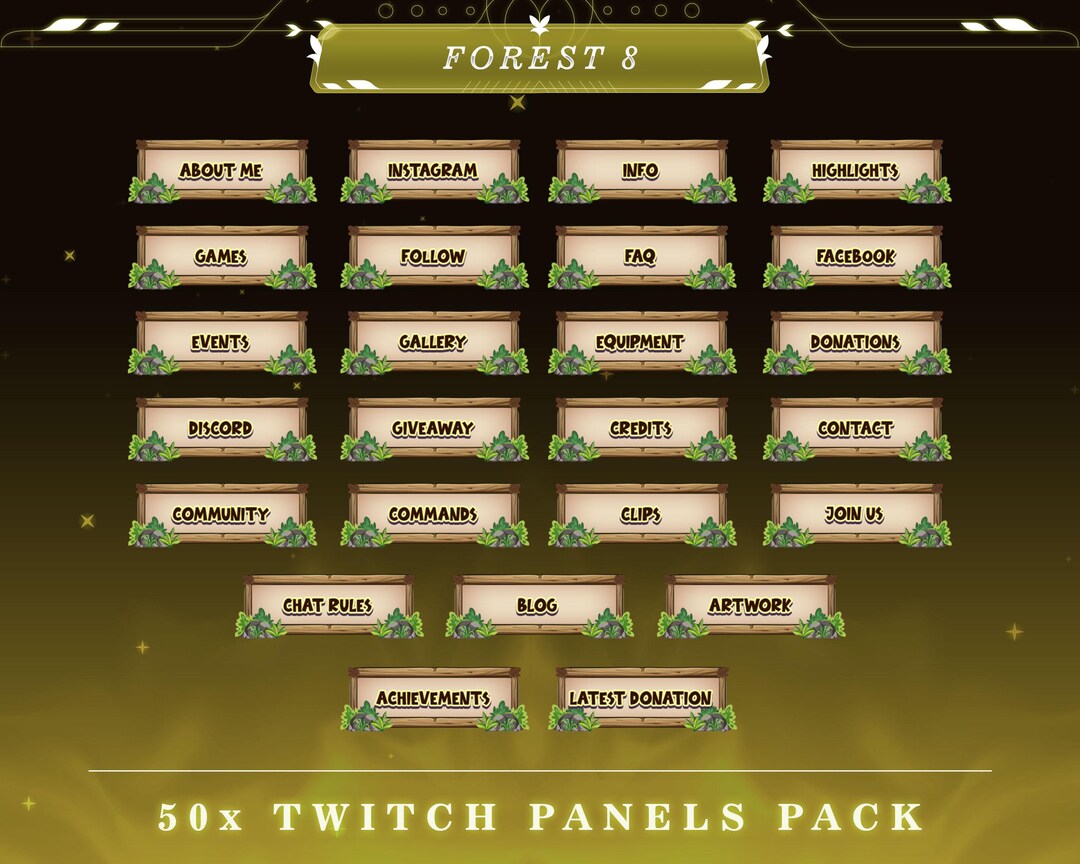 Woodland Twitch Panels: Forest Stream Overlay Pack - Etsy