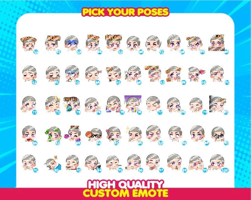 Personalized Twitch Emotes Kawaii Style Enhance Your Streams & Engage ...