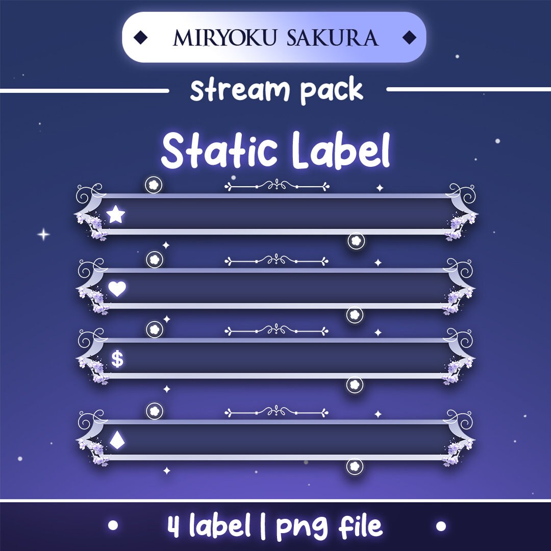 Animated Stream Overlay Pack Ultimate Miryoku Sakura for Twitch ...