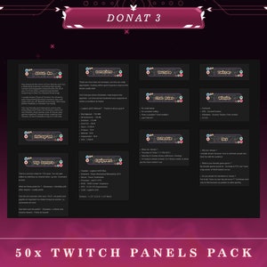 Donut Twitch Panels: Delicious Stream Overlay Kit - Etsy