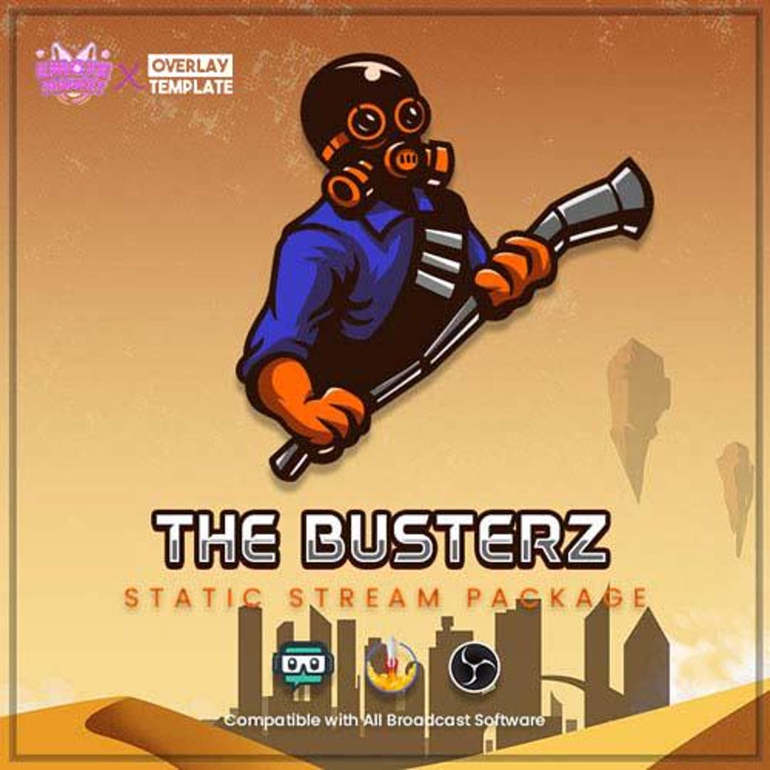 Animated Stream Overlay Pack Busterz High-energy Design for Pro ...