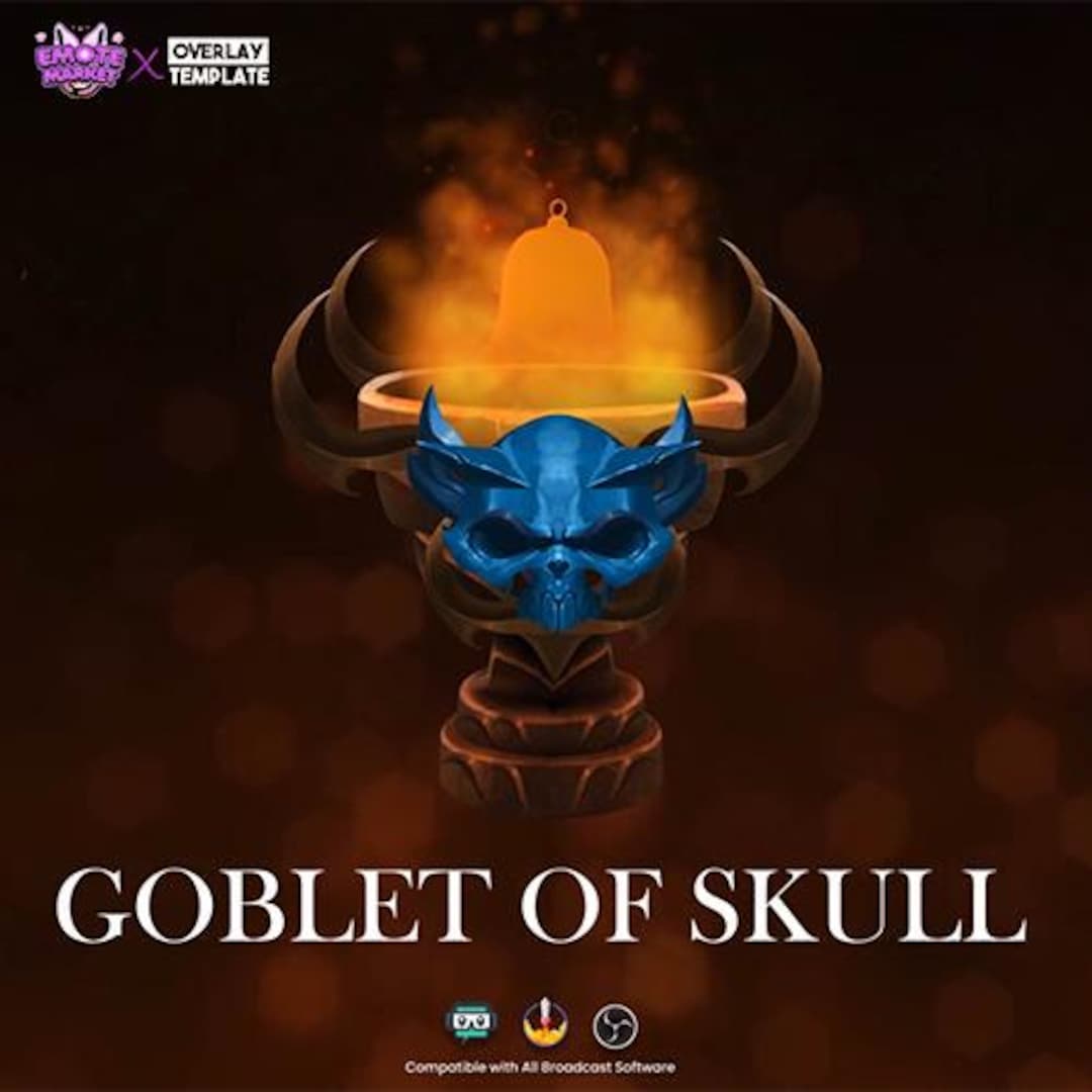 Animated Alert Skull Chalice Dark Fantasy for Gamers - Fantasy Alert ...