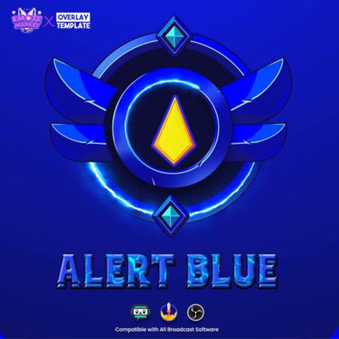 Blue Surge Animated Stream Alert: Twitch, Youtube, Facebook Gaming - Etsy