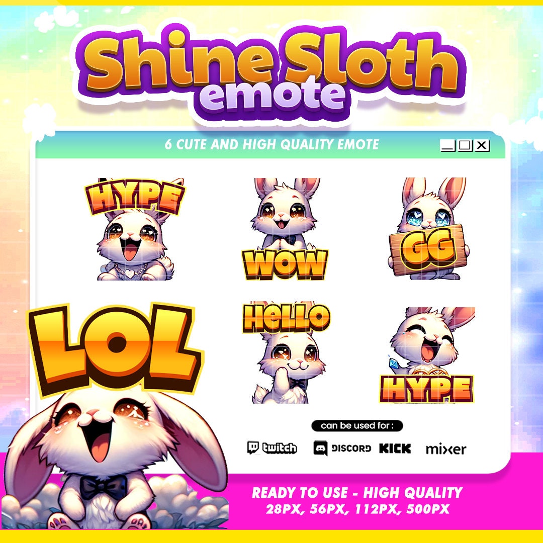 Twitch Emote Realistic Bunnies Pack for Authentic Rabbit-inspired a ...