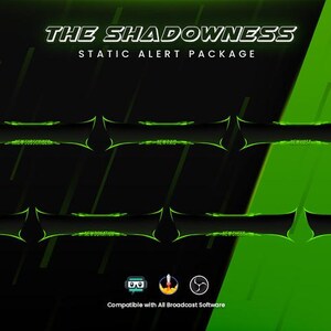 Animated Stream Overlay Pack: Shadowness Dark Theme - OBS, Twitch - Etsy