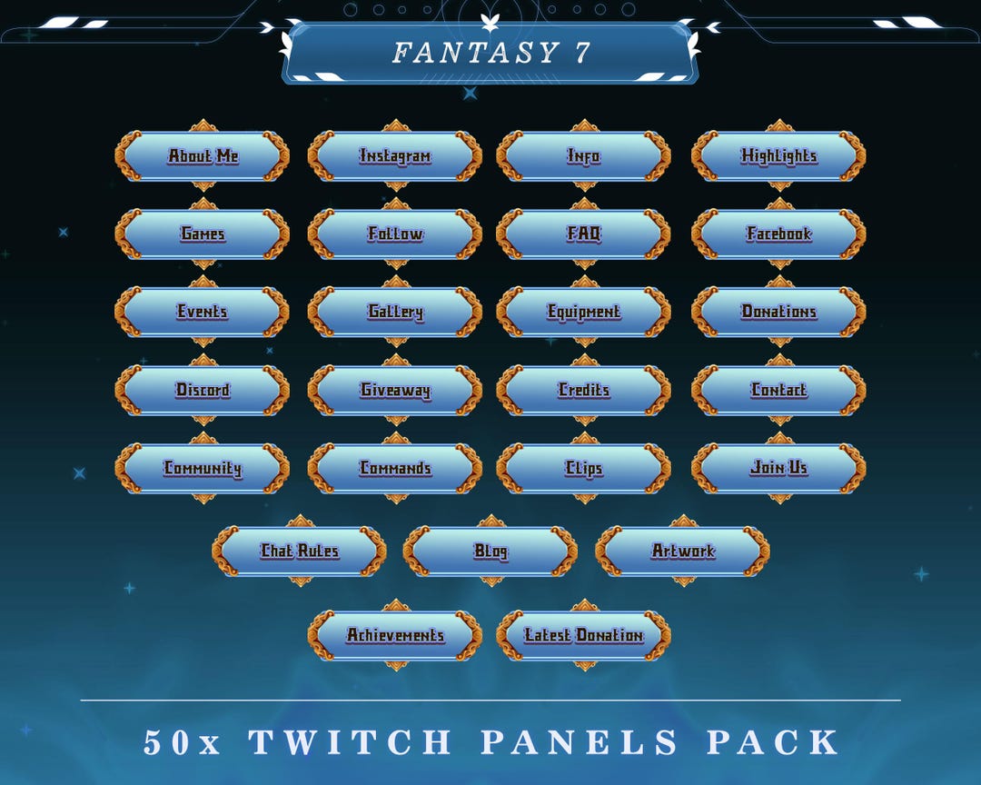 Fairy Tale Twitch Panels | Stream Overlays | Enchanted Theme Graphics ...