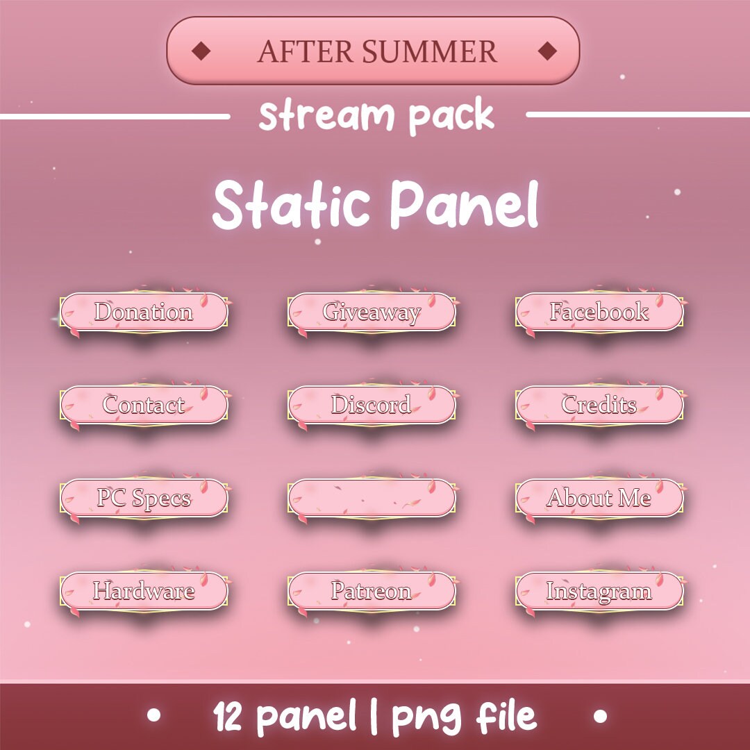 Animated Stream Overlay Pack After Summer for Refreshing Streaming ...