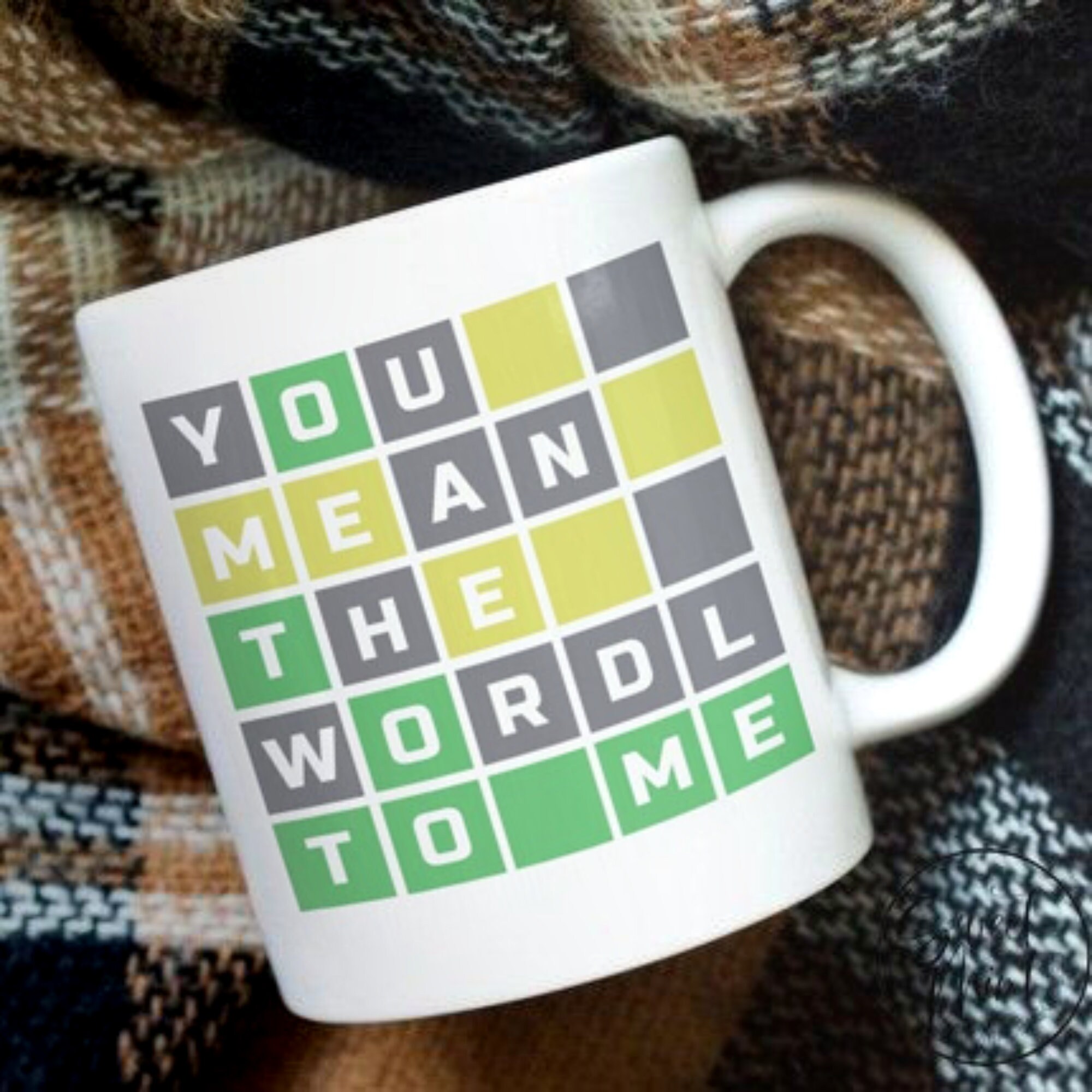 Wordle Puzzle Mug, Wordle Mug, Custom you Mean the Wordle to Me Mug ...