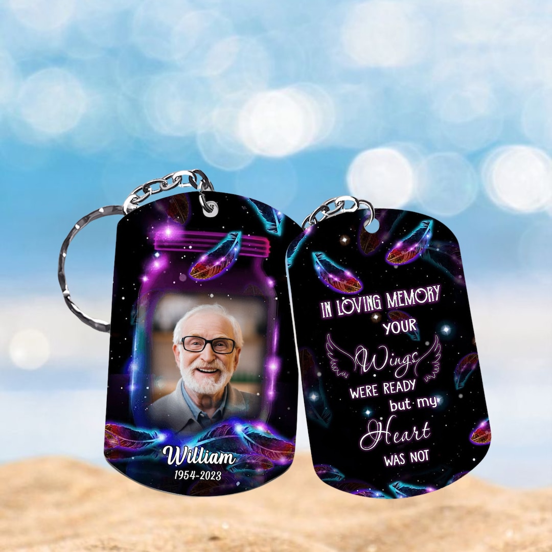 Memorial Keychain, Personalized Memorial in Loving Memory Keychain ...