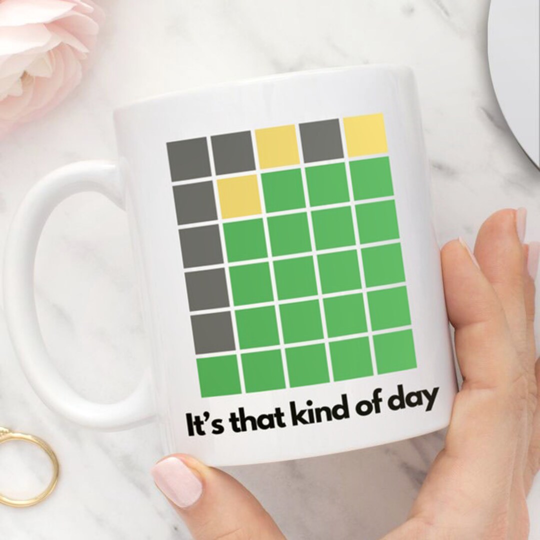 Wordle Puzzle Mug, Wordle Mug, Funny Wordle Mug, White Coffee Mug ...