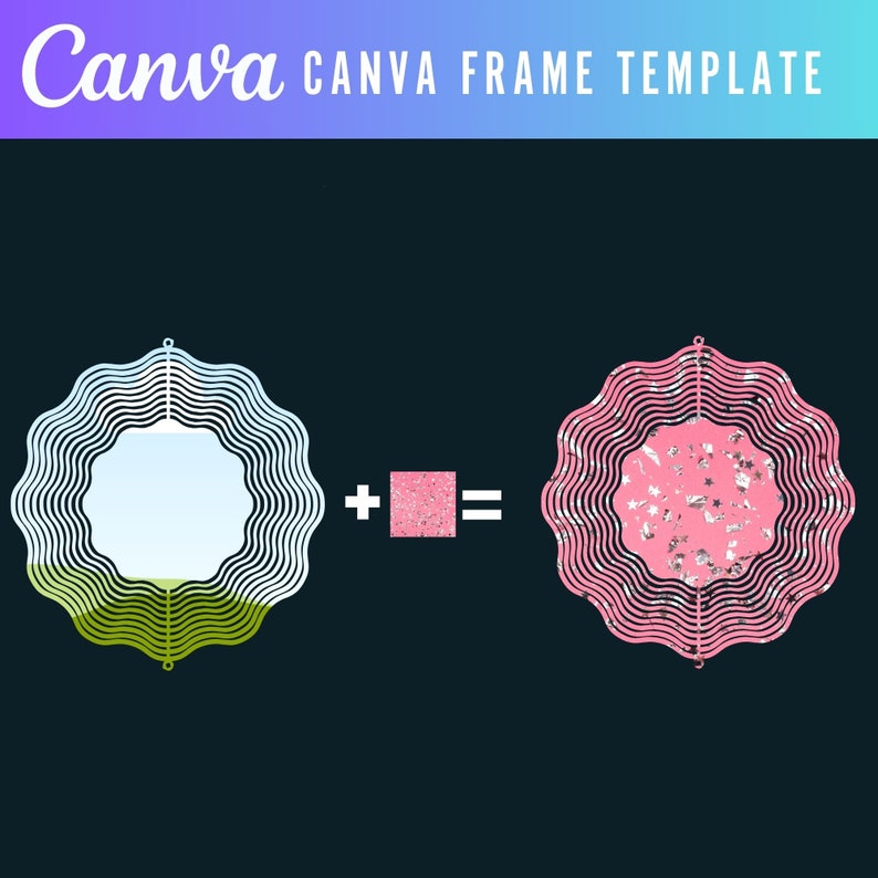 Canva Frames Bundle Wind Spinner Canva Frame Bundle Set of - Etsy