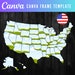 Canva Frame Template , Fill Your Own 50 States of America on Canva ...