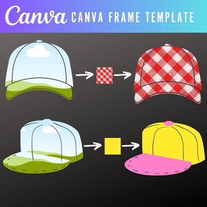 Cap Mockup Canva Frames Baseball Cap Canva Frame Bundle With Easy Drag ...