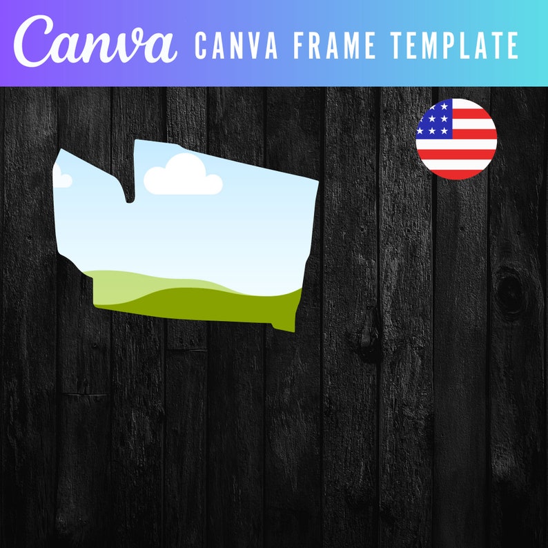 Canva Frame Template , Fill Your Own 50 States of America on Canva ...