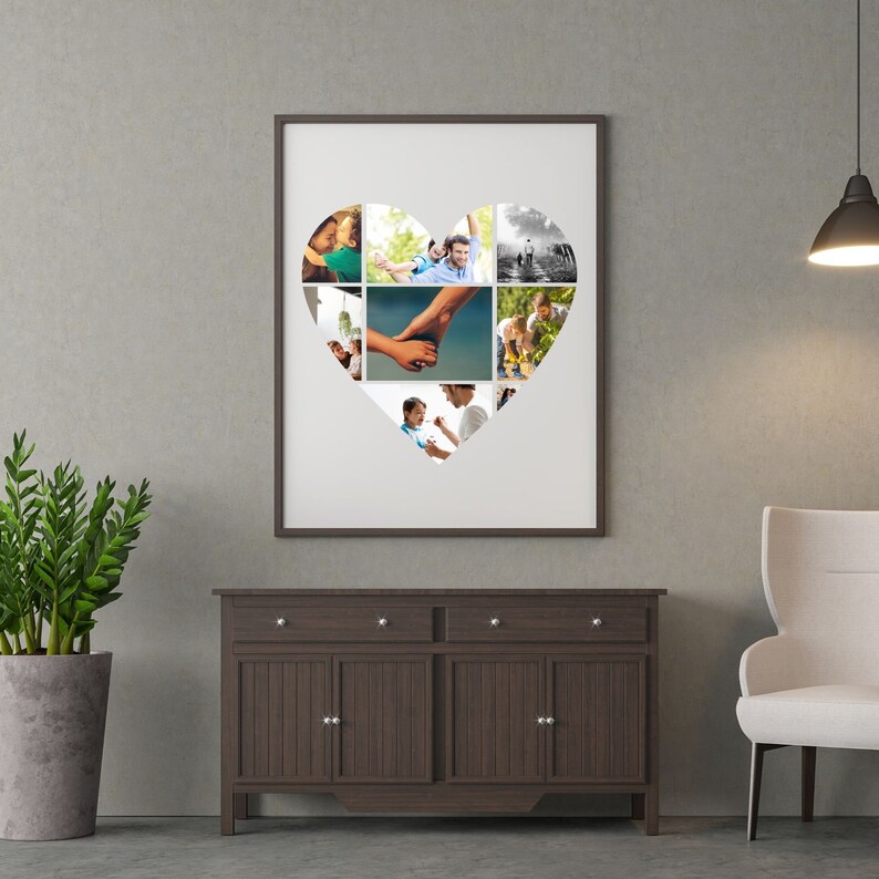 Heart Photo Collage Canva Template ,canva Frames Templates ,canva Frame ...