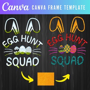 Canva Frames Vorlagen | Oster-Canva-Rahmen, fröhlicher Osterhase ...