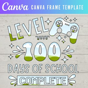 Canva Frames Templates ,level 100 Days of School Complete Canva ...