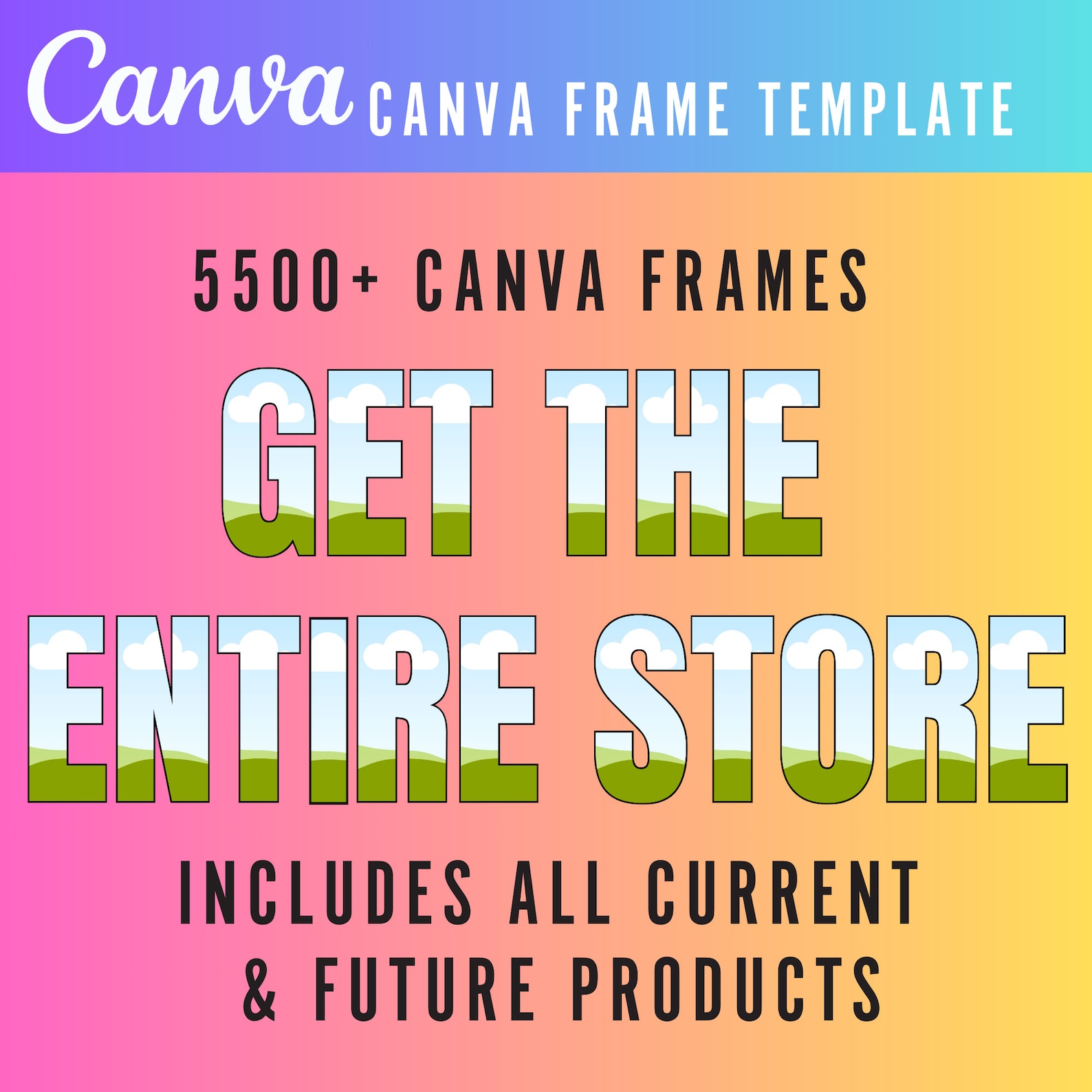 Canva Frames Bundle , Editable Canva Frames Abstract Pattern Canva ...