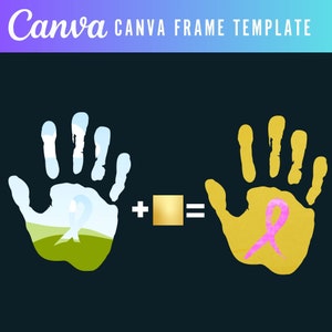 Canva Frame Bundle , Canva Cancer Ribbon Template| Editable Ribbon ...