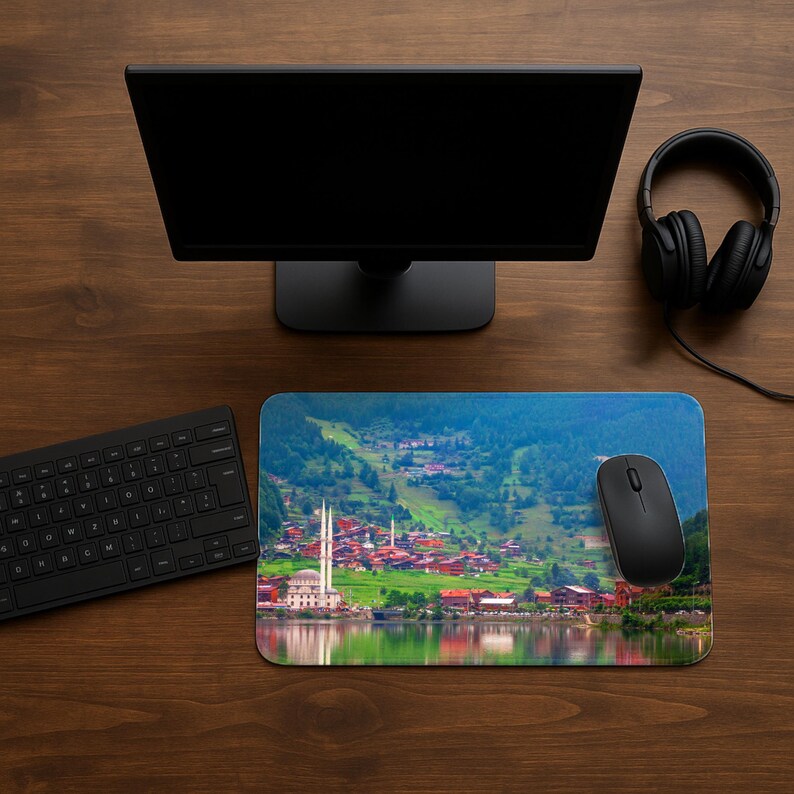Desk Mat Mockup for Canva, Custom Mouse Pad Template, Transparent ...